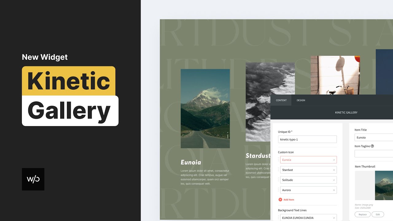 Kinetic Gallery Widget | Tutorial by Without Code