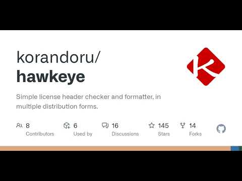GitHub - korandoru/hawkeye: Simple license header checker and formatter, in multiple distribution...