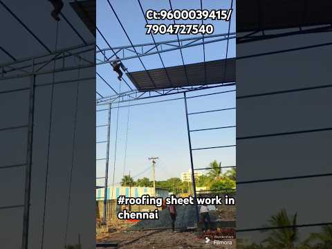 roofing sheet work in Chennai #chennai #roofingcontractor #roofingsheet #fabrication #jswsteels