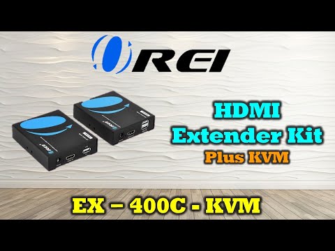 OREI HDMI Extender Over LAN uptp 400 Feet |KVM Extender Over CAT 6/7 : EX-400CKVM