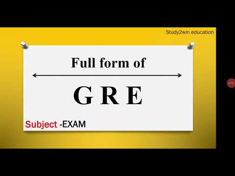 GRE ka full form | Full form of GRE in English | Subject - EXAM