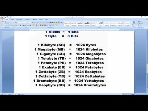 Memory Units #bit to #geopbyte