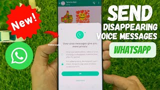 How to Send Voice Messages with View Once Mode in WhatsApp | WhatsApp Disappearing Voice Message