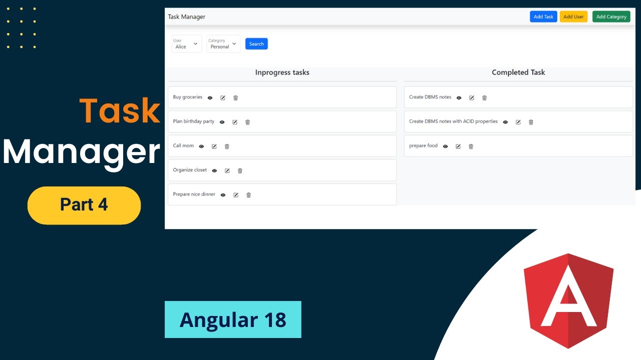 Angular 18 Task Manager App Tutorial | Build with JSON Server - Full Stack Guide | Part 4