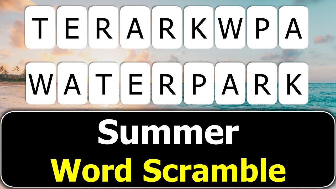 🌞 Summer Word Scramble Challenge | Fun & Educational Puzzle Game for All Ages!