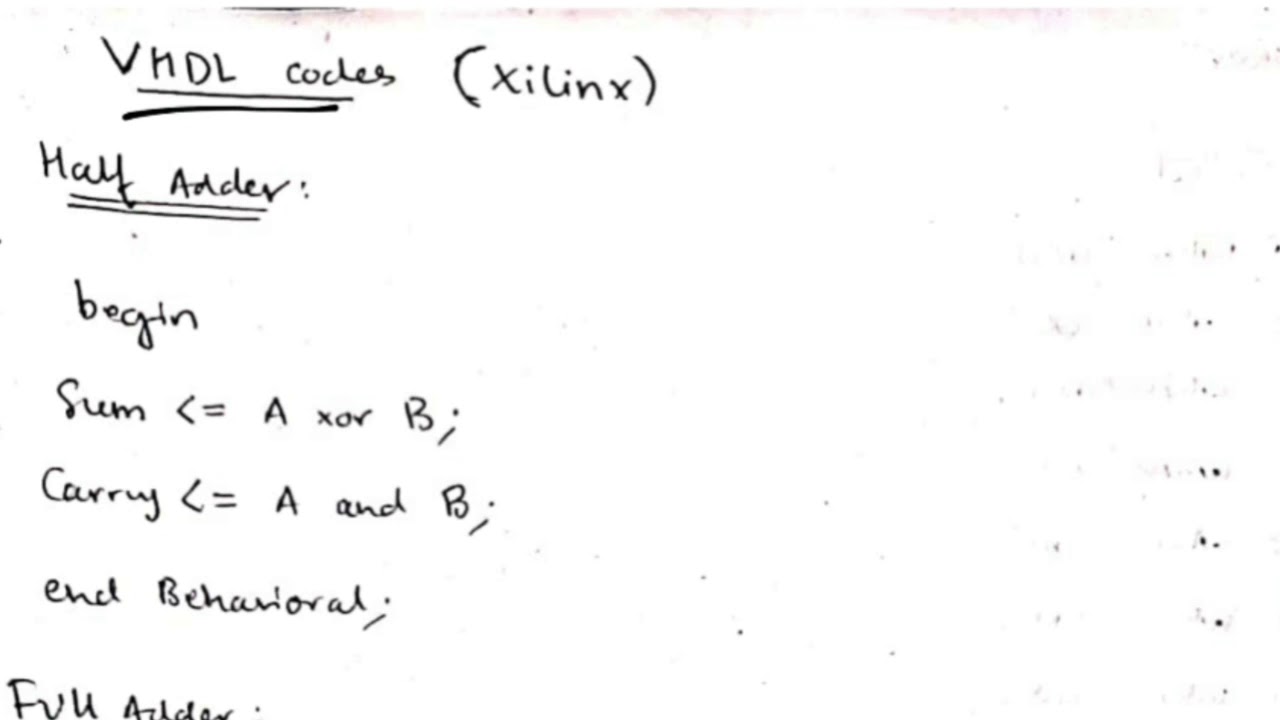 VHDL lab codes xilinx