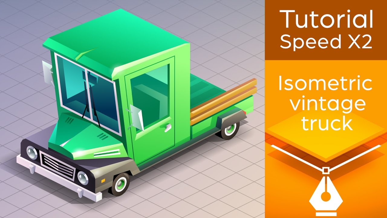 Isometric Vintage Truck