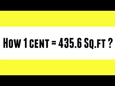 How 1 cent = 435.6 Sq.ft ?