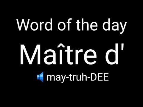 Word of the day | Maรฎtre d' | Pronunciation | Meaning | English | Invisible ๐๐๐๐๐๐๐๐๐๐๐๐๐๐๐๐๐๐๐๐๐๐๐๐