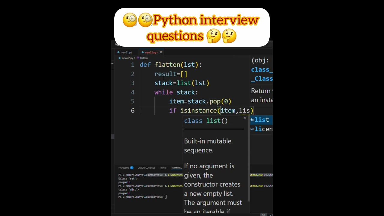🤯 Only 5% People Can Solve This Python Problem in 1 Try! | tech programming #coding #interview #yt