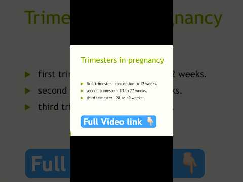 Trimesters in Pregnancy. Gestational age. #trimester #pregnancy #obstetrics #medicine #education
