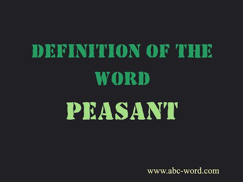 Definition of the word "Peasant"