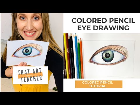 Colored Pencil Eye Drawing | Colored Pencil Tutorial for Beginners