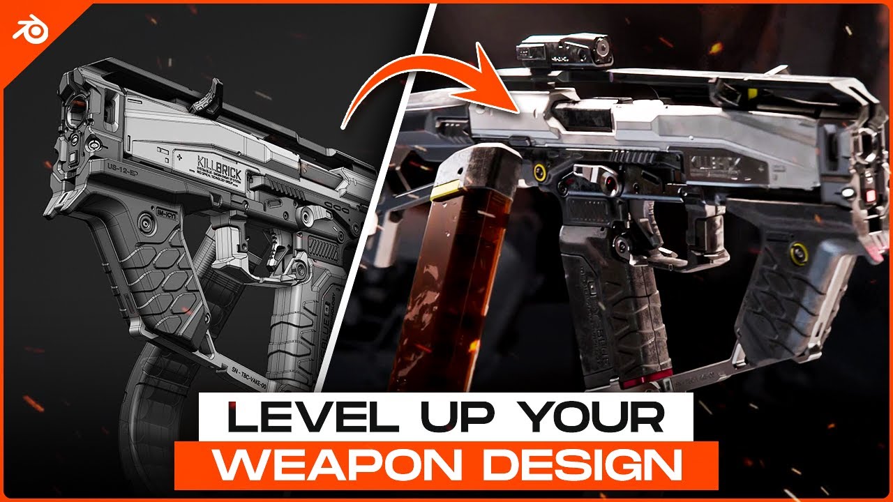 Game Ready WEAPON Tutorial | Blender Hard Surface Modeling Tutorial