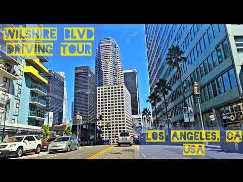Driving Los Angeles Tour : Wilshire Blvd to Downtown L.A. #losangeles #drivingtour #scenicdrive
