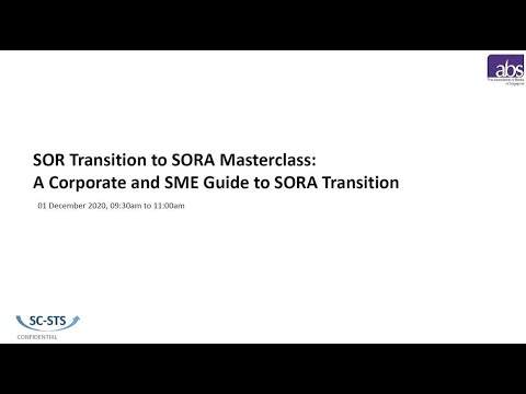 SOR Transition to SORA Masterclass A Corporate's Guide to SORA Transition