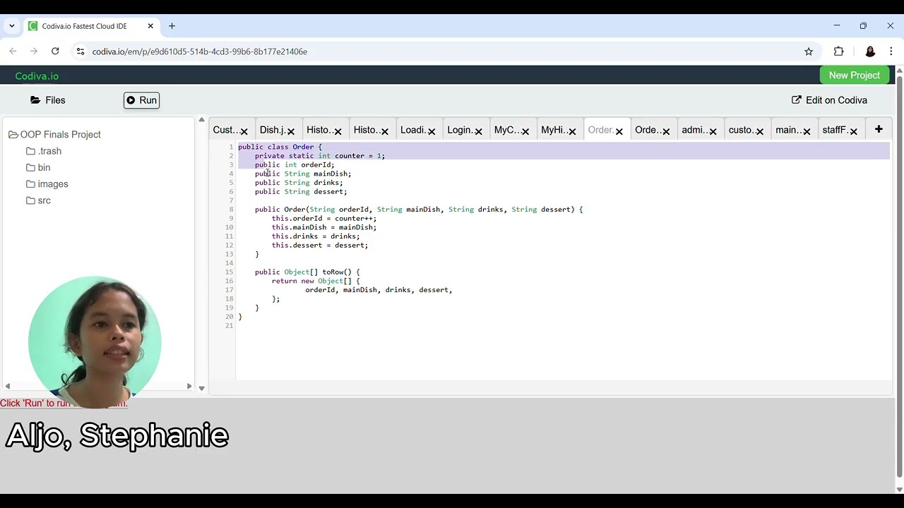 Java: Food Ordering System | CCS108 Final Presentation
