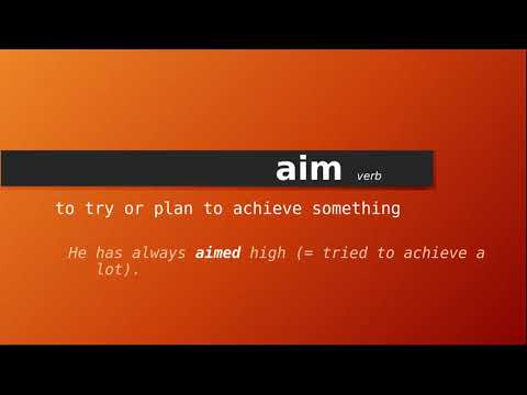 Meaning of aim , Definition of aim