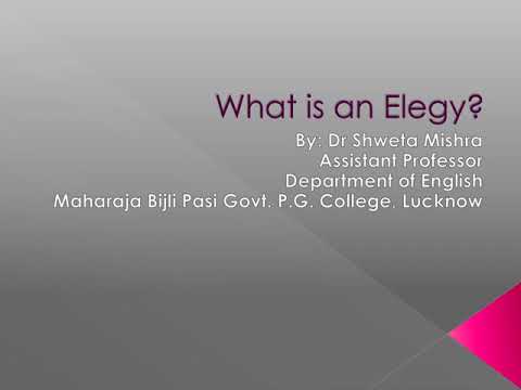 A short introduction to Elegy