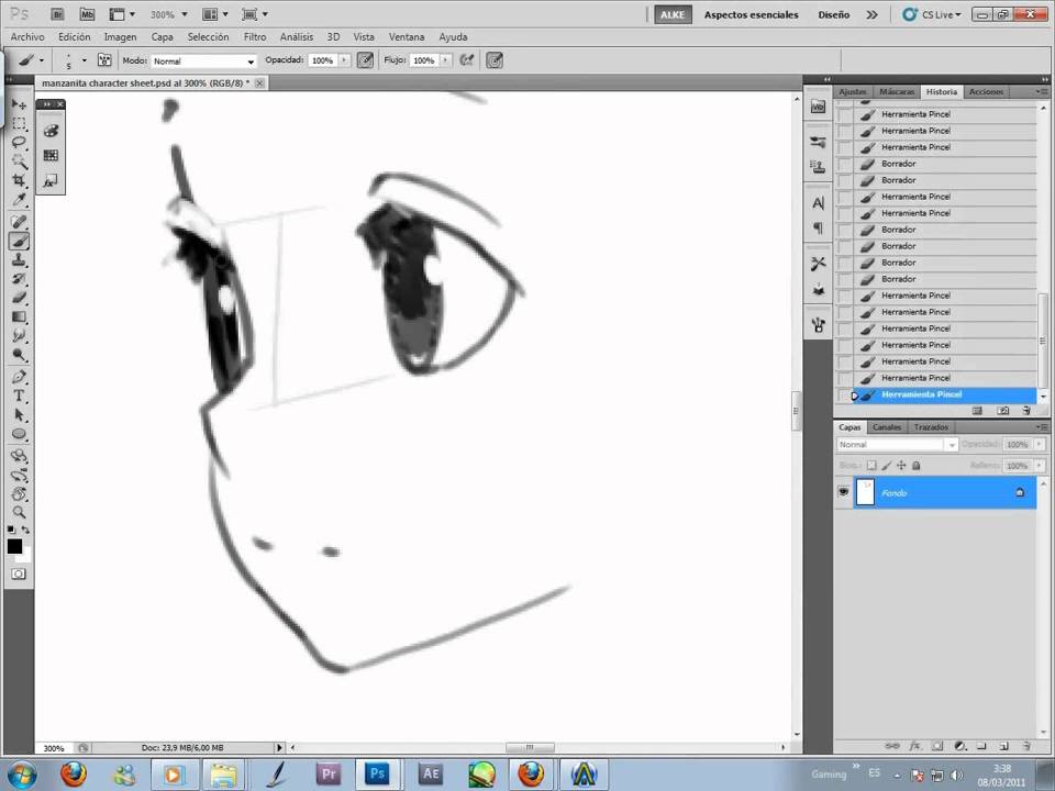 Manga face drawing HD
