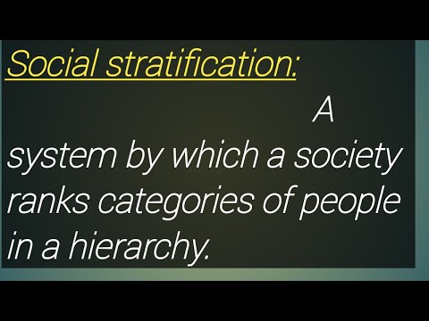 What is social stratification? in urdu or hindi with easy words.