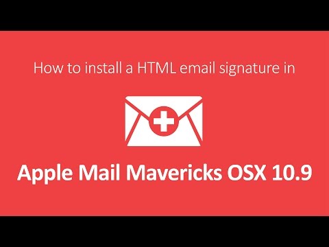 How to install a HTML email signature in Apple Mail Mavericks 10.9
