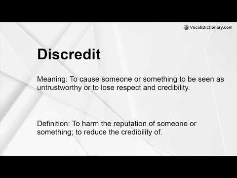 Discredit Meaning