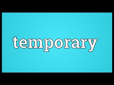 Temporary Meaning
