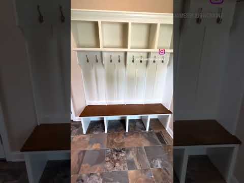Modern Farmhouse Mudroom Bench Storage Solution
