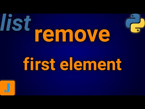 How To Remove The First Element of a List In Python
