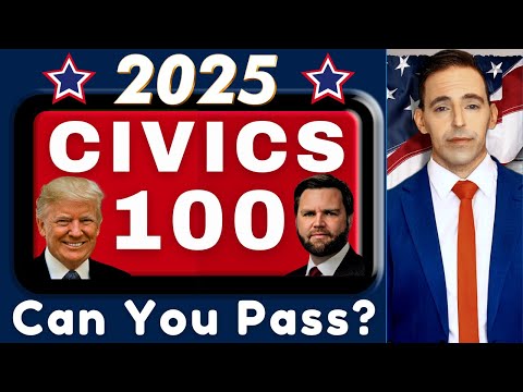 2025 U.S. Citizenship Random 100 Civics USCIS Questions/Answers | 2008 Version | Civic Test Textbook