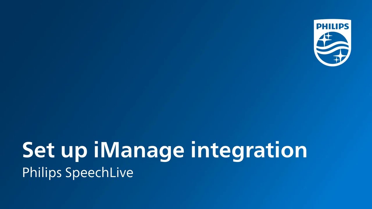 Set up iManage integration