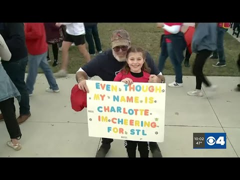 St. Louis CITY SC fans celebrate the team's first home game win