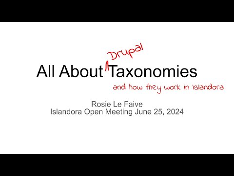 All About (Drupal) Taxonomies and How They Work in Islandora