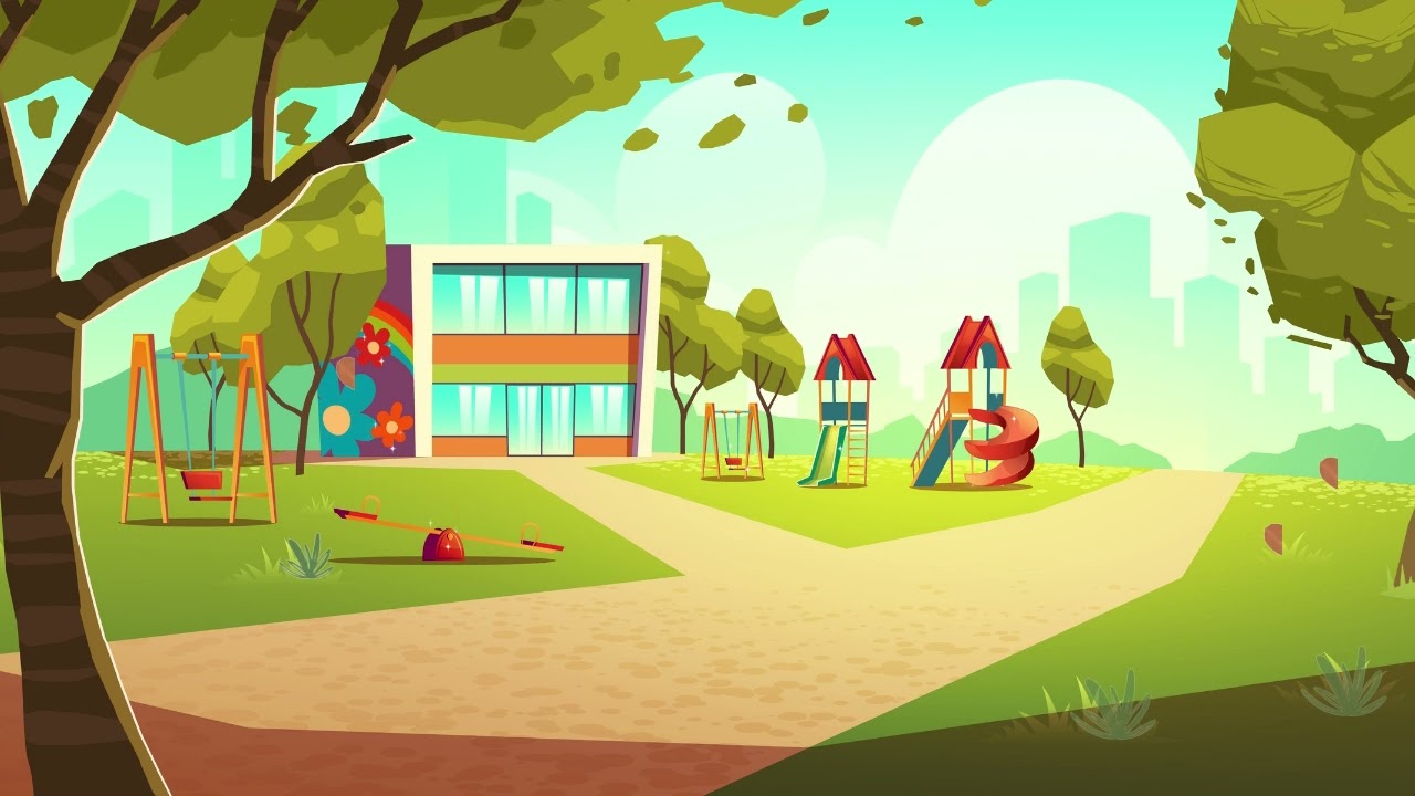 Free Motion Graphic Video Background for Kids | Playground School Park Outdoor Cartoon | Free to Use