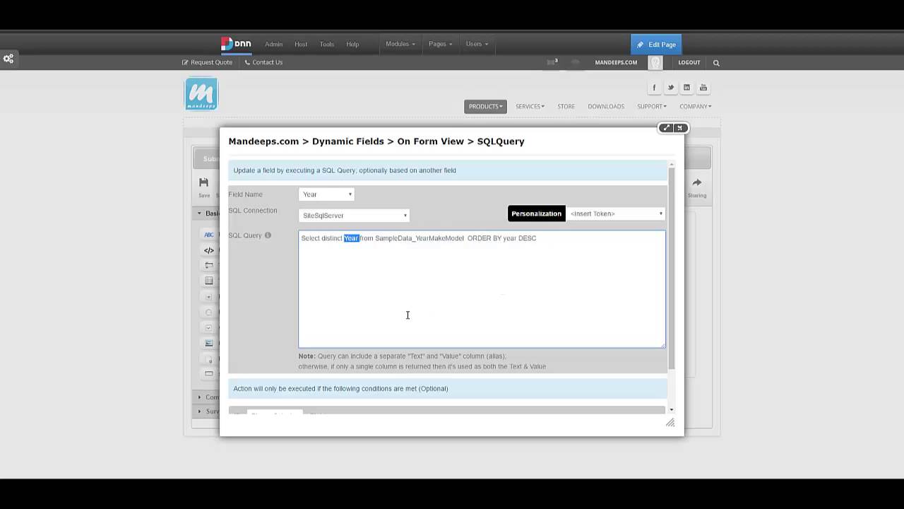 Live Forms - Dynamic Fields