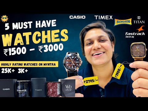 5 Best Watches Under ₹2000 for Men 🔥 Casio, Fastrack, Titan, Timex, Sonata Watch Haul | Myntra Haul🔥