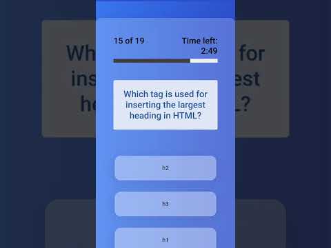 Quiz App developed using HTML DOM 🥳Used #html #css #JavaScript