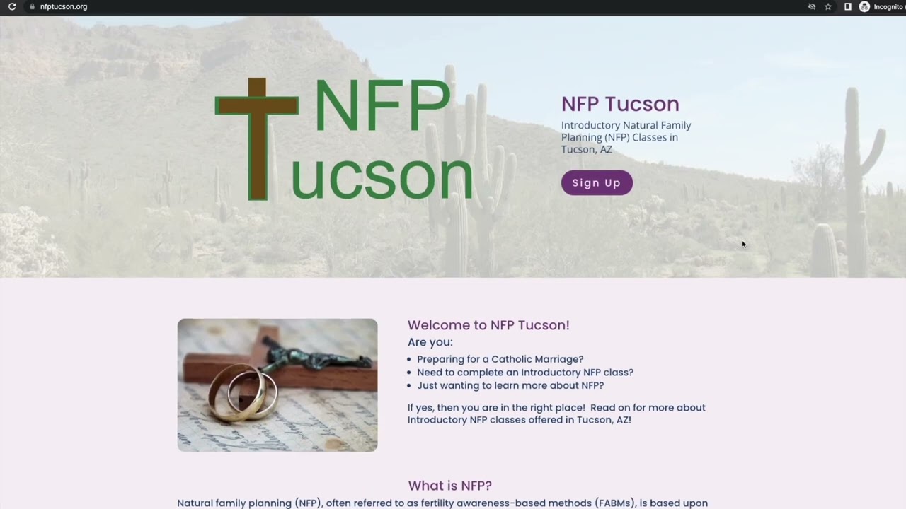 Client Showcase: Natural Family Planning (NFP) Tucson - Monthly NFP Classes in Tucson, AZ