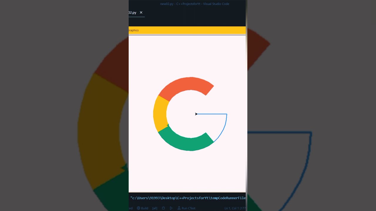 How to make Google Logo Using python turtle | #code_gyani |#shorts |#turtle