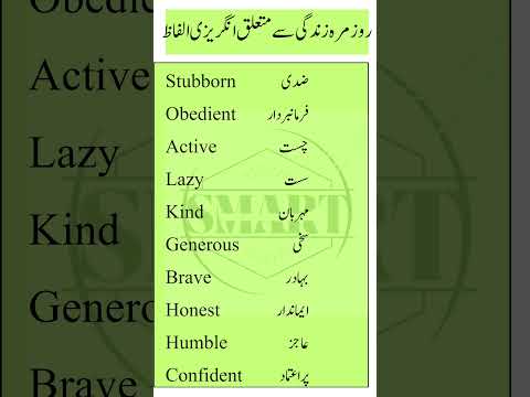 English vocabulary of most frequent used words with Urdu meanings.