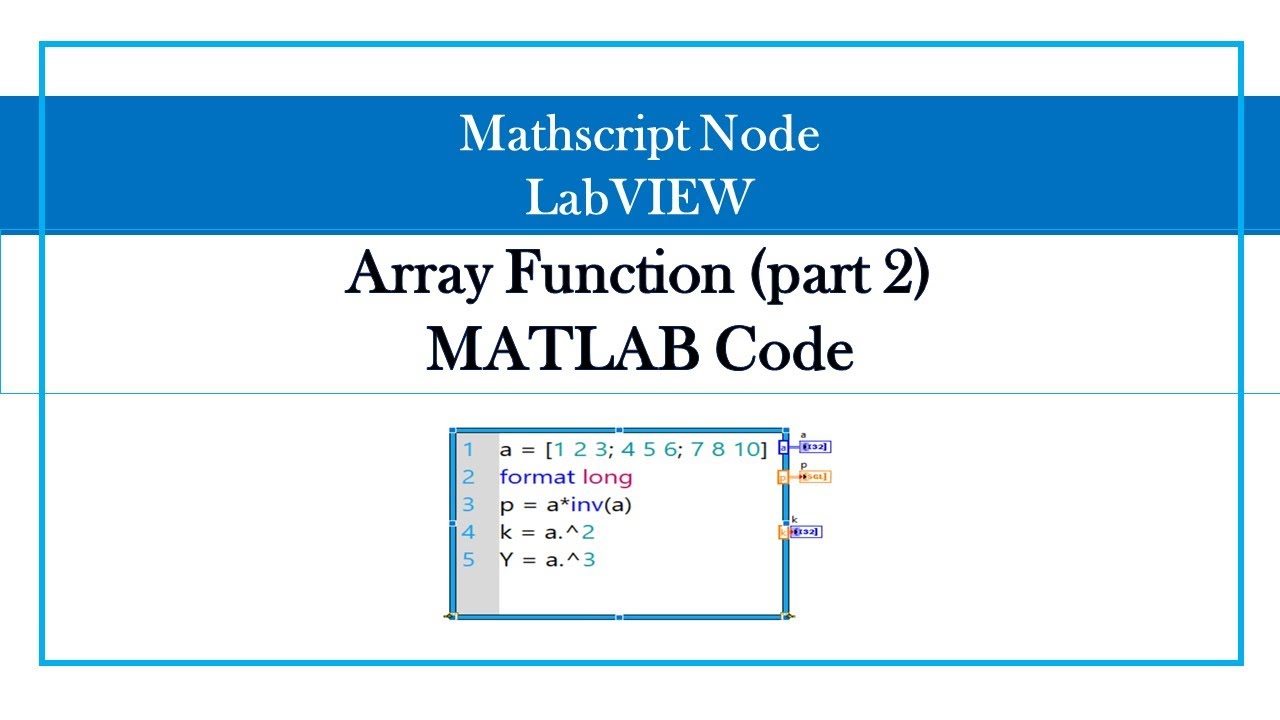 Array Function (part 2) MATLAB Code (Array Function (part 2) MATLAB Code) LabVIEW Programming