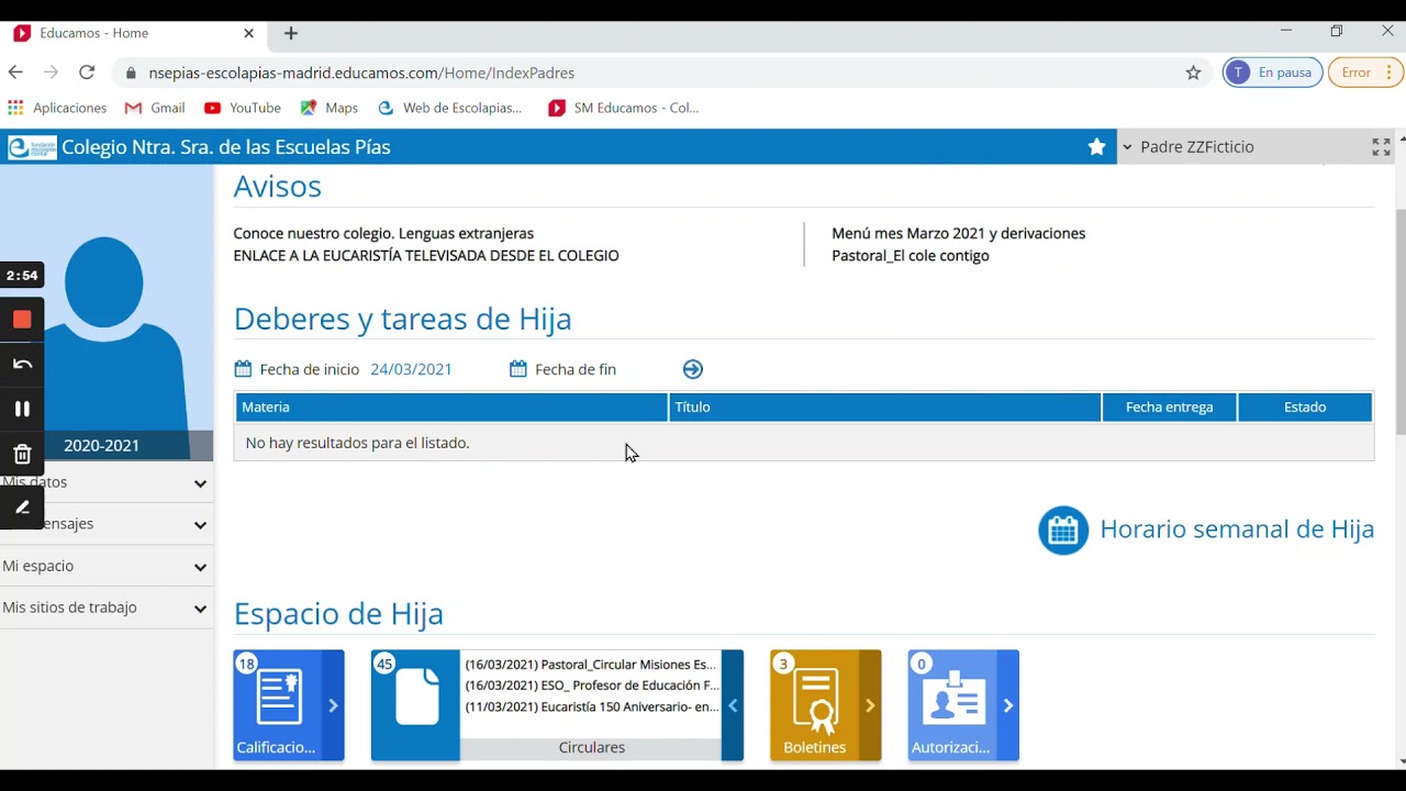 Educamos Elementos básicos de la plataforma Educamos
