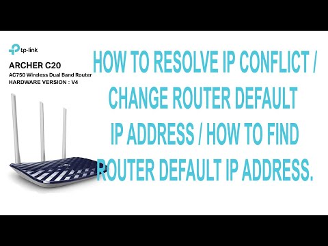 HOW TO RESOLVE IP ADDRESS CONFLICT | CHANGE ROUTER DEFAULT IP ADDRESS | FIND ROUTER IP ADDRESS