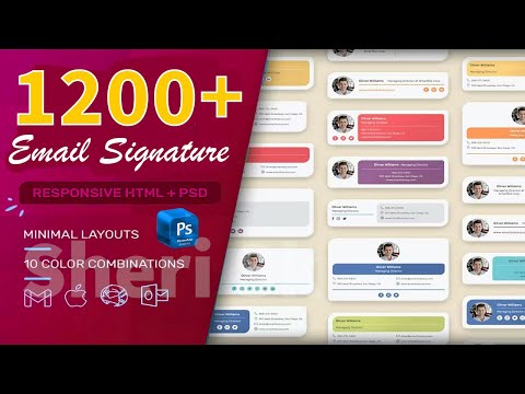 1200+Email Signature Templates Download In PSD HTML Files |Sheri SK| Email Signature Designs|