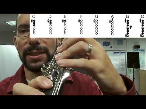 Concert B-Flat Major Scale - Clarinet Tutorial & Note Map