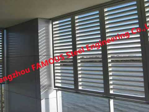 Aluminium Jalousie Louver Windows with Screen Mesh Hurricane Impact Quality Glass Windows Wall
