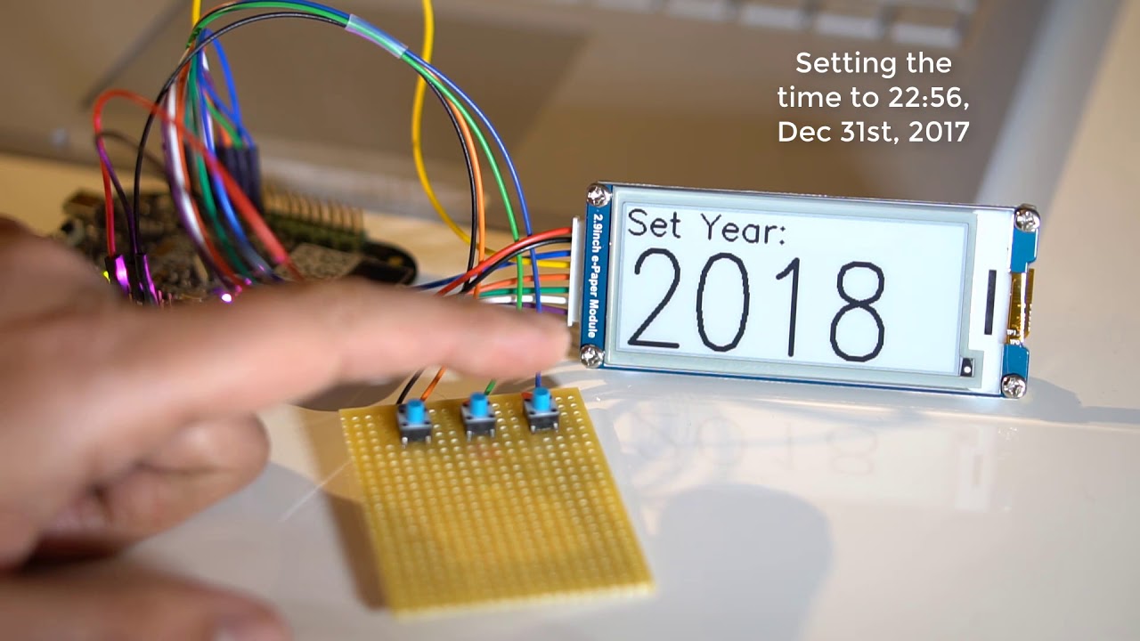 Experimenting with E-Paper Displays: Building a Clock! - element14 ...