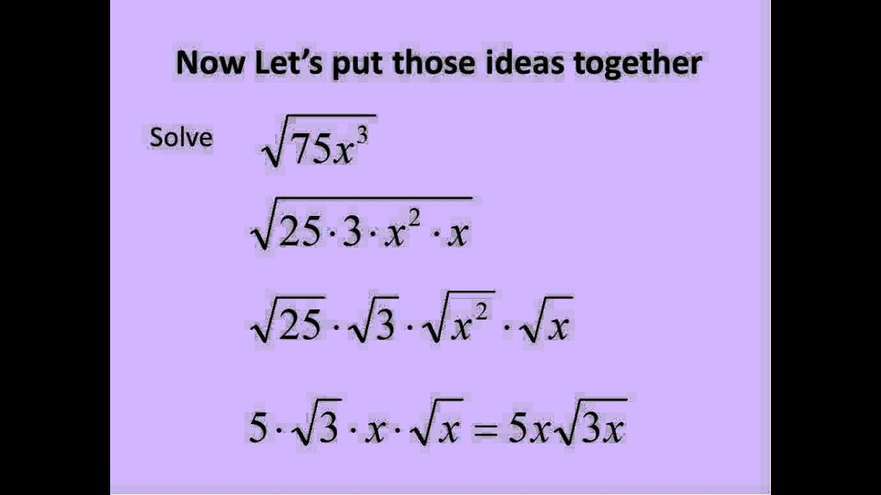 Square Roots with Variables - New (Simplifying Math)