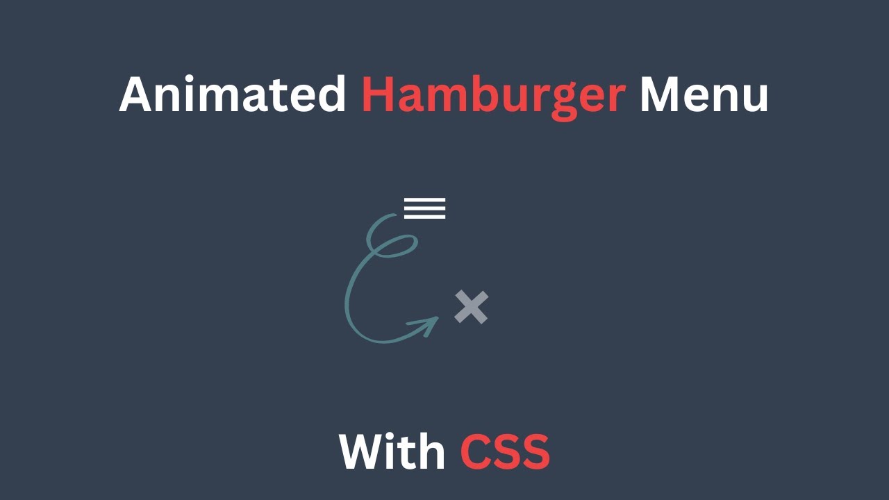 Animated Hamburger Menu Icon with CSS  | Toggle Menu Icon